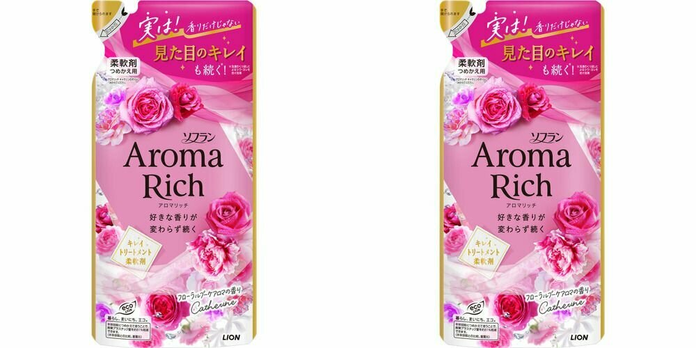 Lion Кондиционер для белья Катрин, Aroma Rich Catherine, с богатым ароматом натуральных масел, 380 мл, 2 шт.