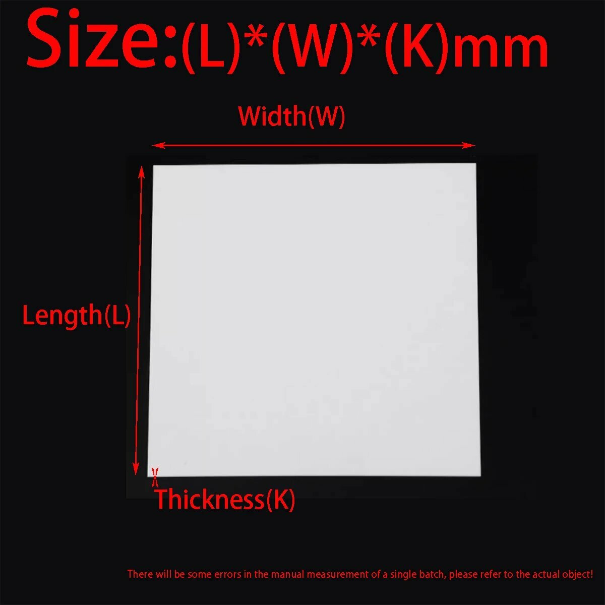 Керамическая пластина 100x100x1 мм, 1 шт