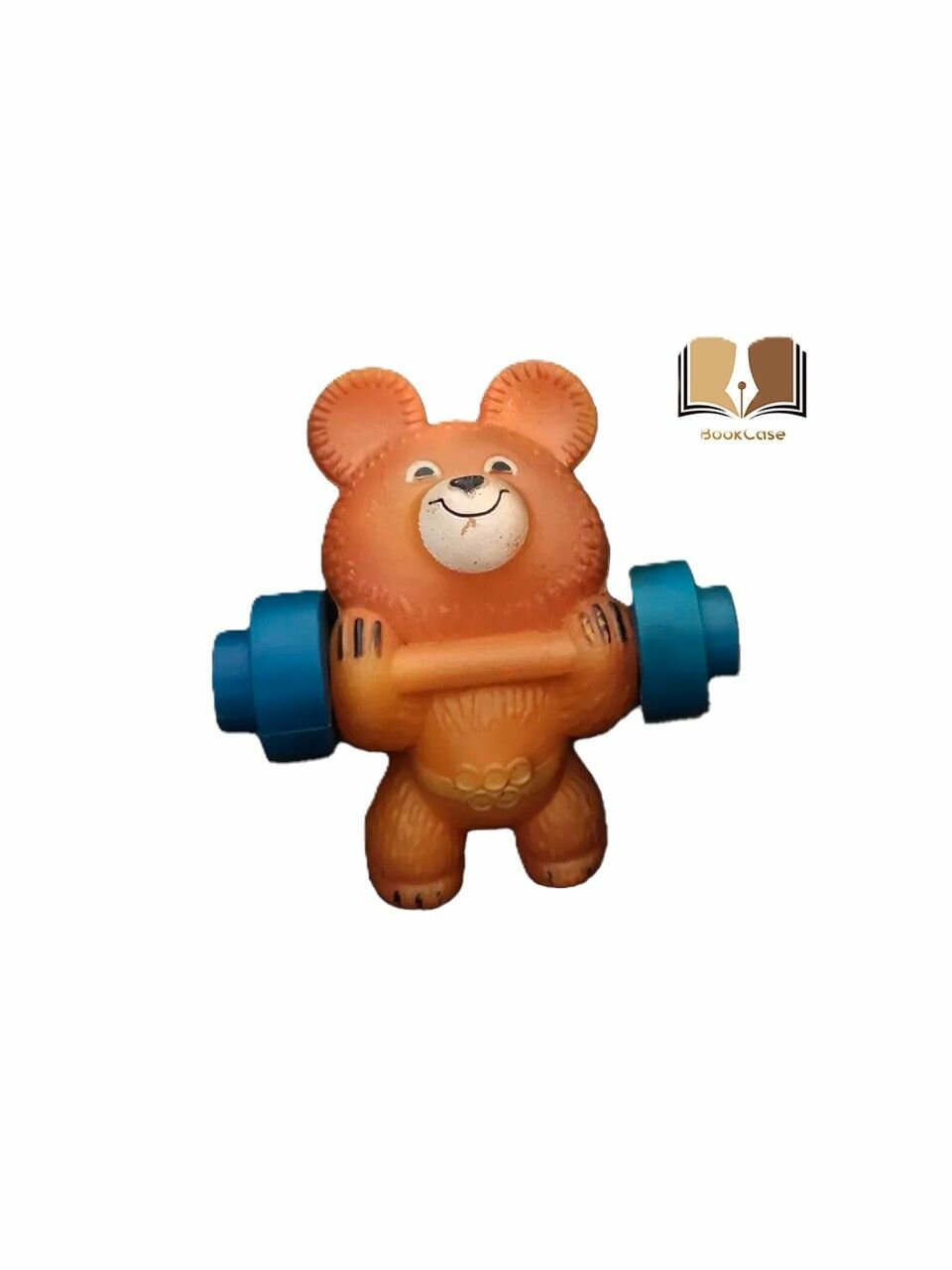 Олимпийский Мишка - штангист. Клеймо, СССР. 1980 г.