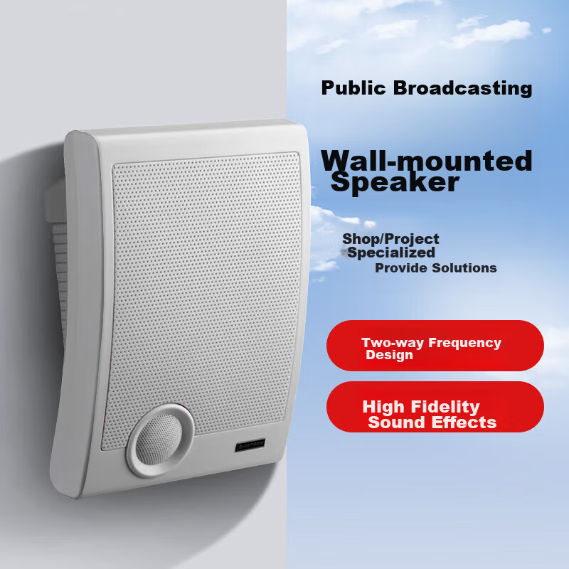 SAST A2 Wall-Mounted Speaker, Speaker, Wall-Mounted Speaker, Background Music Public Address System, Restaurant And Conference Fixed-Pressure Speaker, White