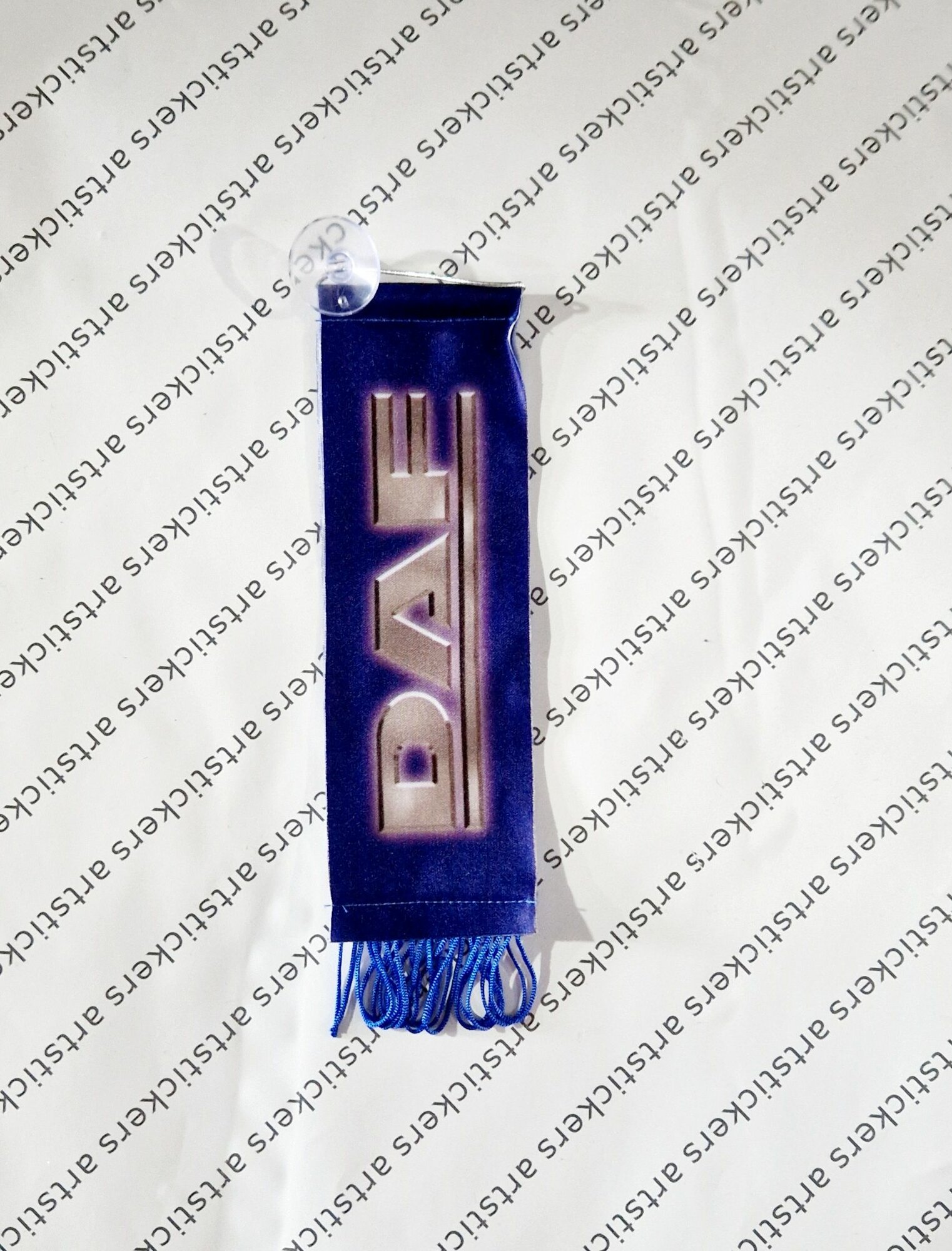 Вымпел DAF, двусторонний на присоске, ткань, аксессуар для авто, 5.5х20см