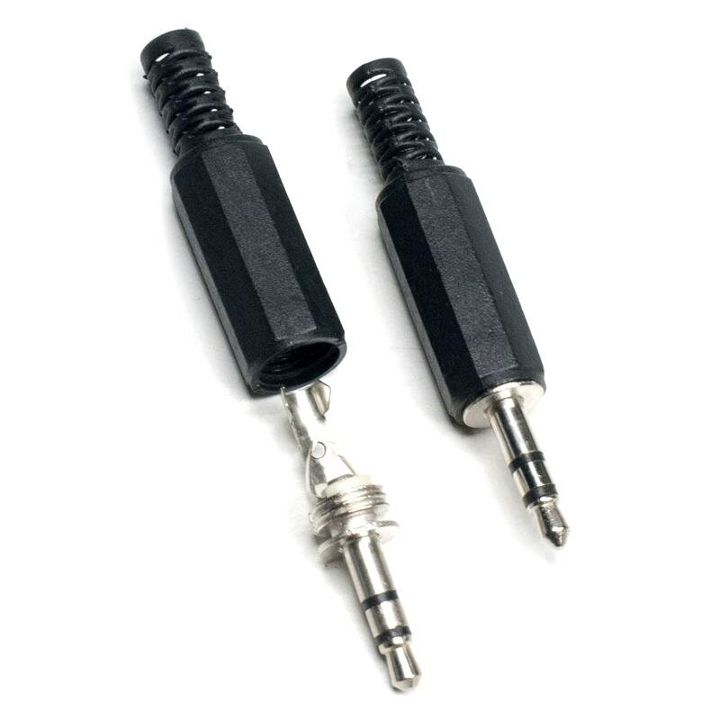 2 шт. 3,5 мм аудио штекер разъем 3 секции баланс штекер микрофона Разъем наушников