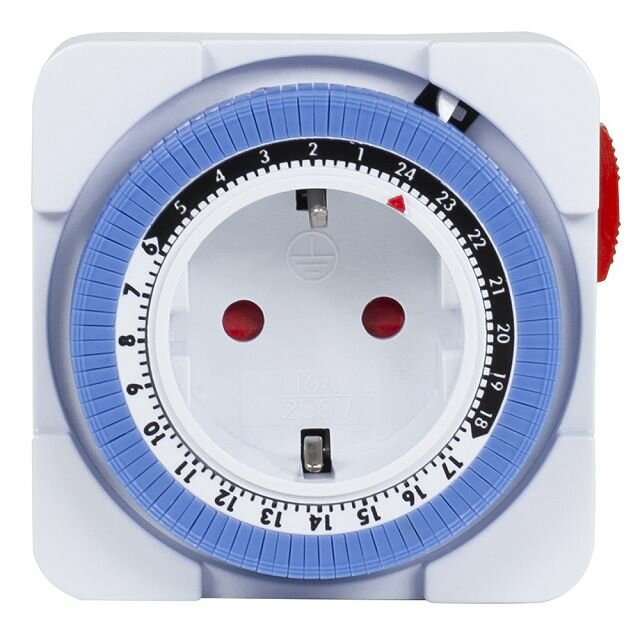 RUCELF Механический таймер на 15 мин 24 ч 16 А, надежное управление электропитанием