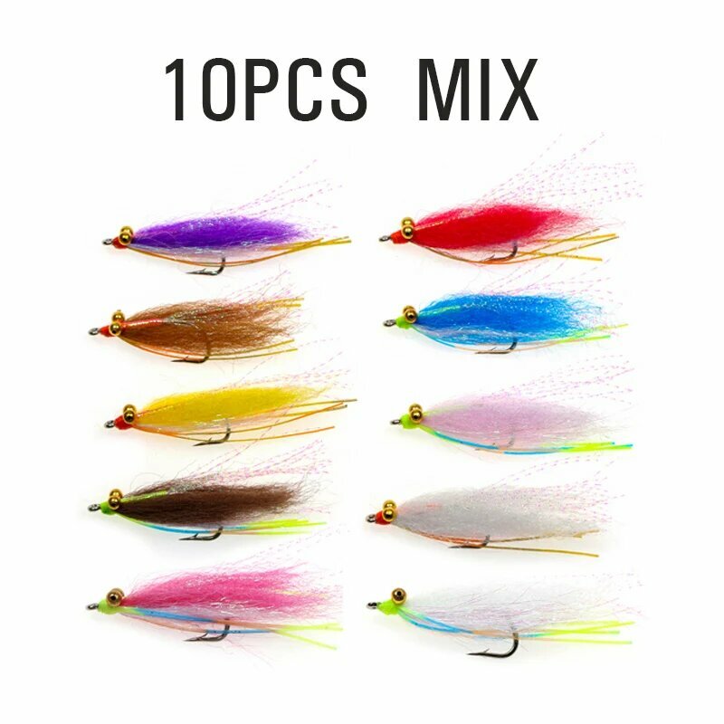 Vtwins Мухи для нахлыста Crazy Charlie 6/10 шт. Белый, Size 2I0, MIX10PCS