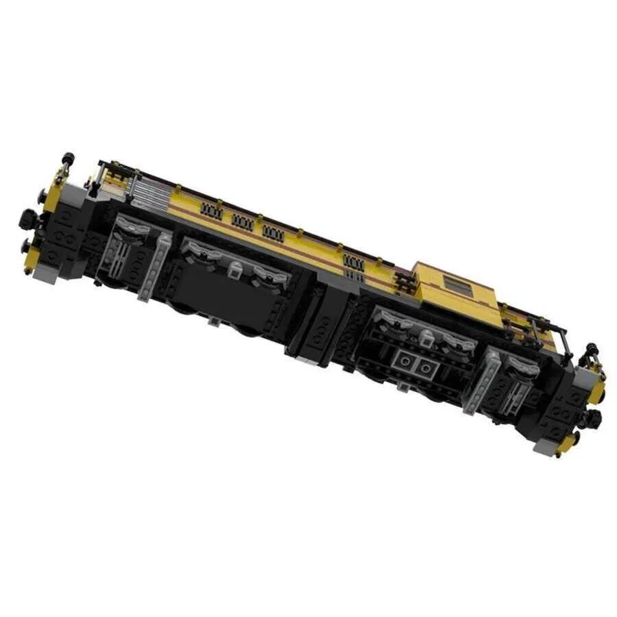 Модель локомотива Trainorama 830 - пластиковый конструктор с пультом ДУ, желтый — фото 1