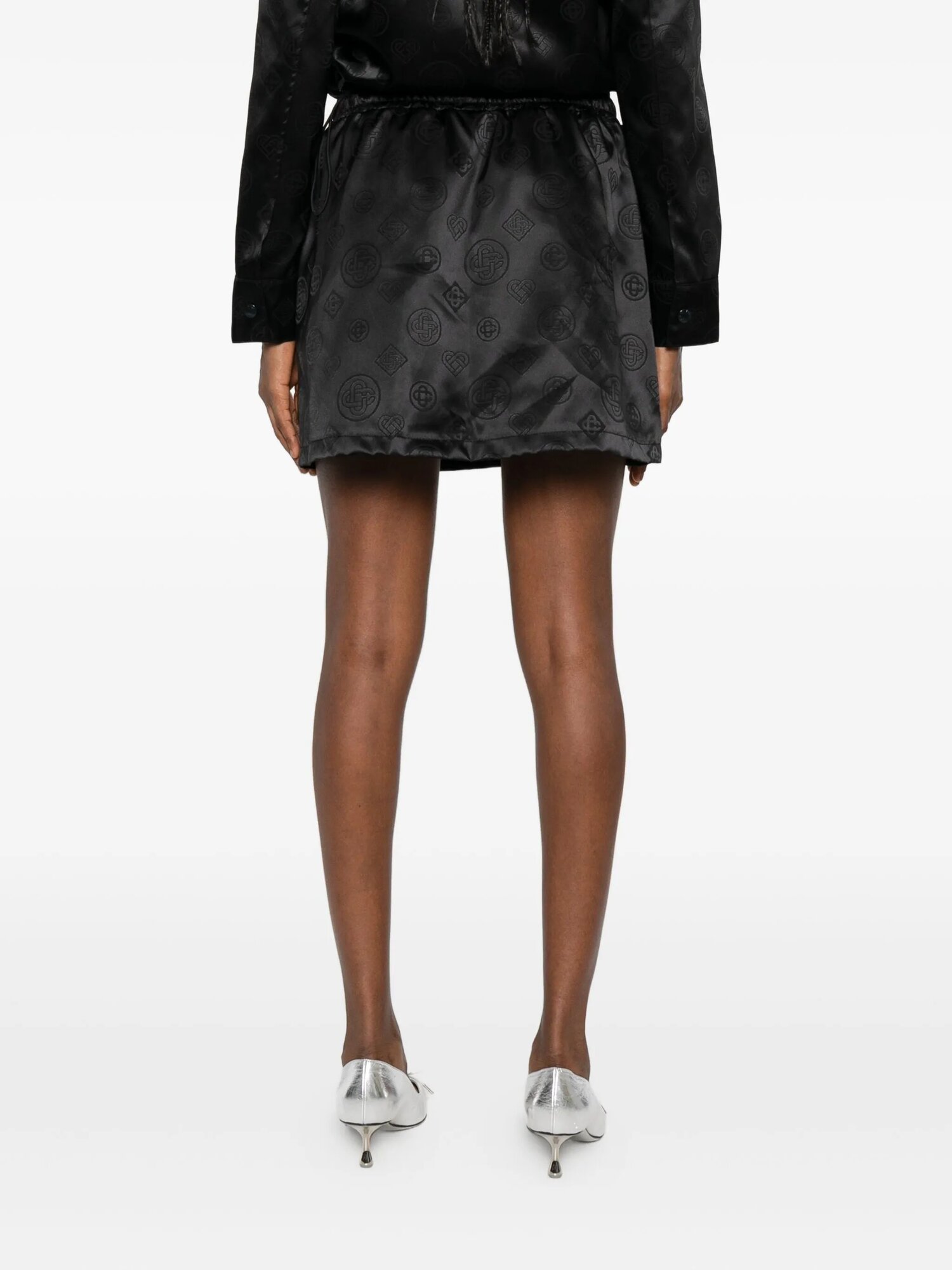Юбка Casablanca Drawstring patterned mini skirt, размер 32 — фото 1