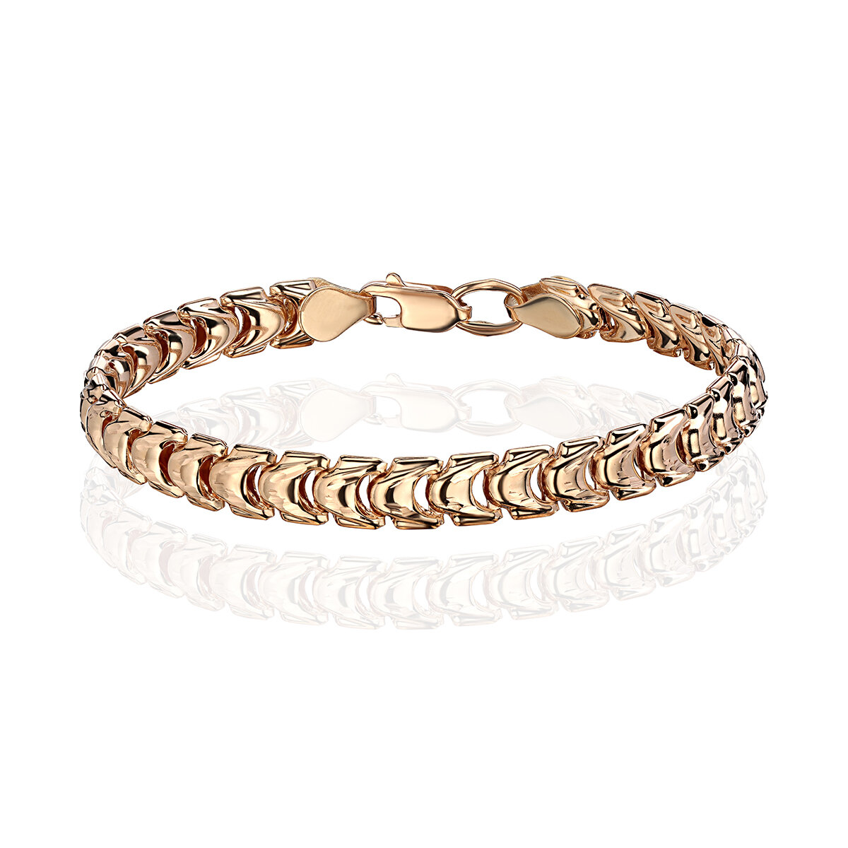 Браслет, красное золото, 585 проба