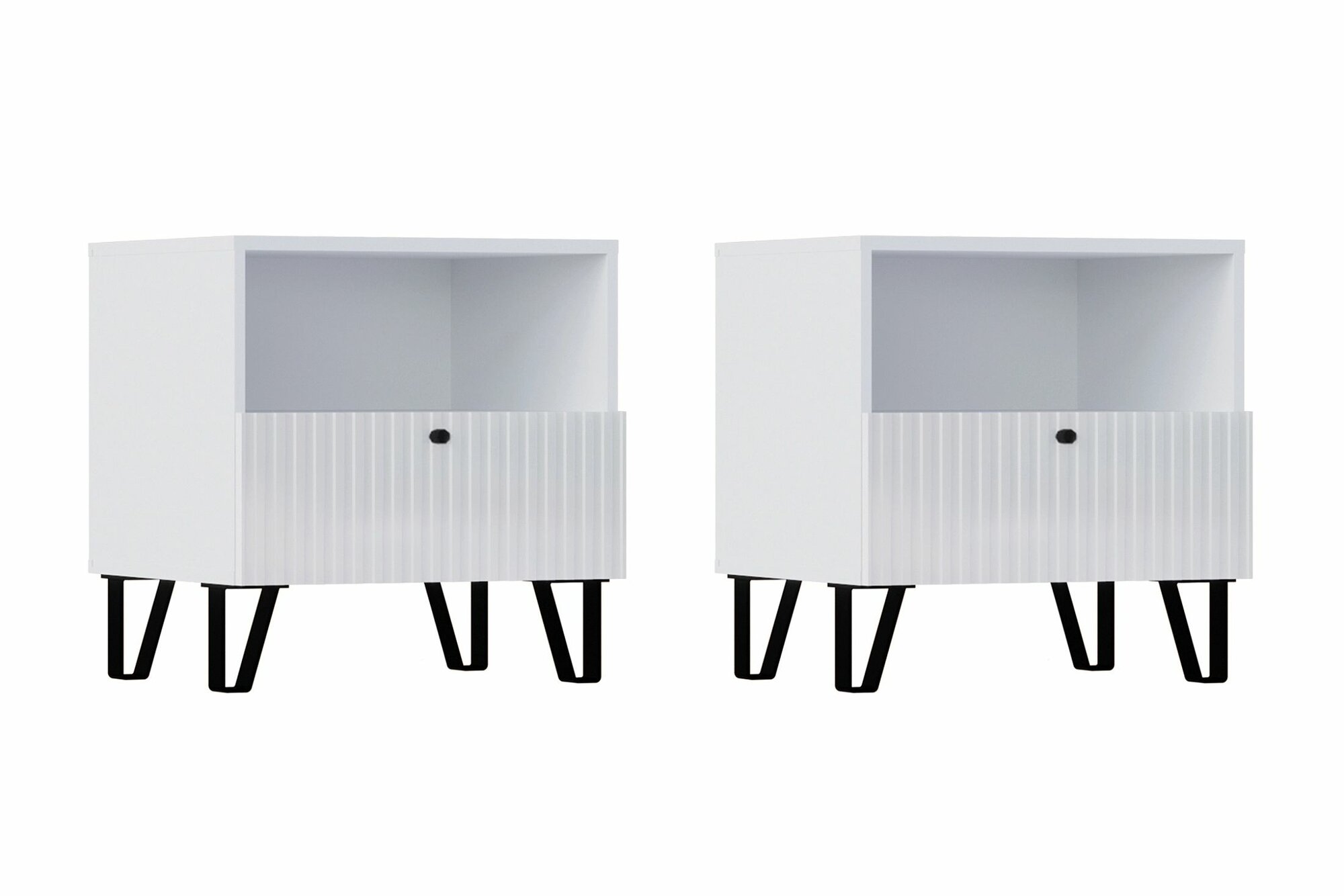 Тумбы Оливия 2шт 1 ящик Белый/Шарли Белый