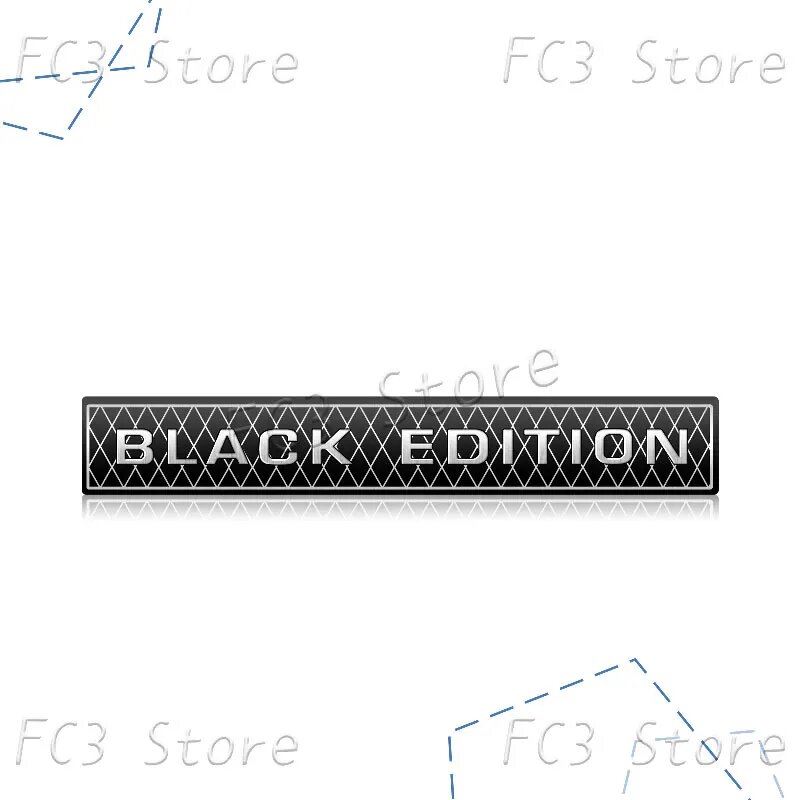 Креативная 3D алюминиевая эмблема с логотипом BLACK EDITION, значок на багажник автомобиля, наклейка на крыло, наклейки на кузов, аксессуары для стайлинга автомобилей