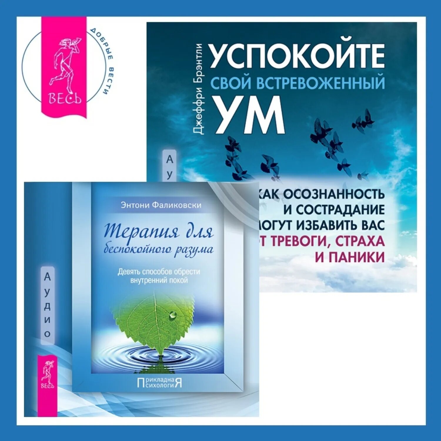 Терапия для беспокойного разума + Успокойте свой встревоженный ум. Как осознанность и сострадание могут избавить вас от тревоги, страха и паники [Аудиокнига]