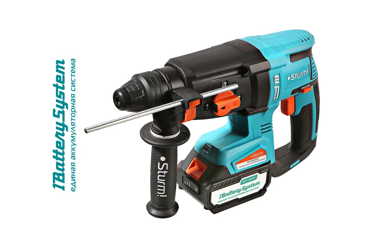 Аккумуляторный перфоратор Sturm 1BatterySystem CRH1832BLC, бесщеточный