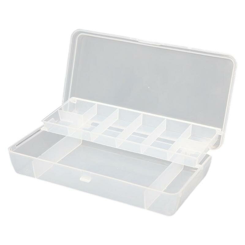 Кейс для хранения рыболовных приманок с двумя ярусами, Прозрачный двойной