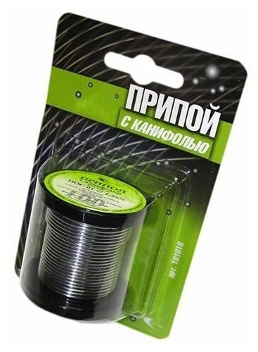 Припой векта ПОС-61 с канифолью 1,5 мм катушка 100 г в блистере (191018)