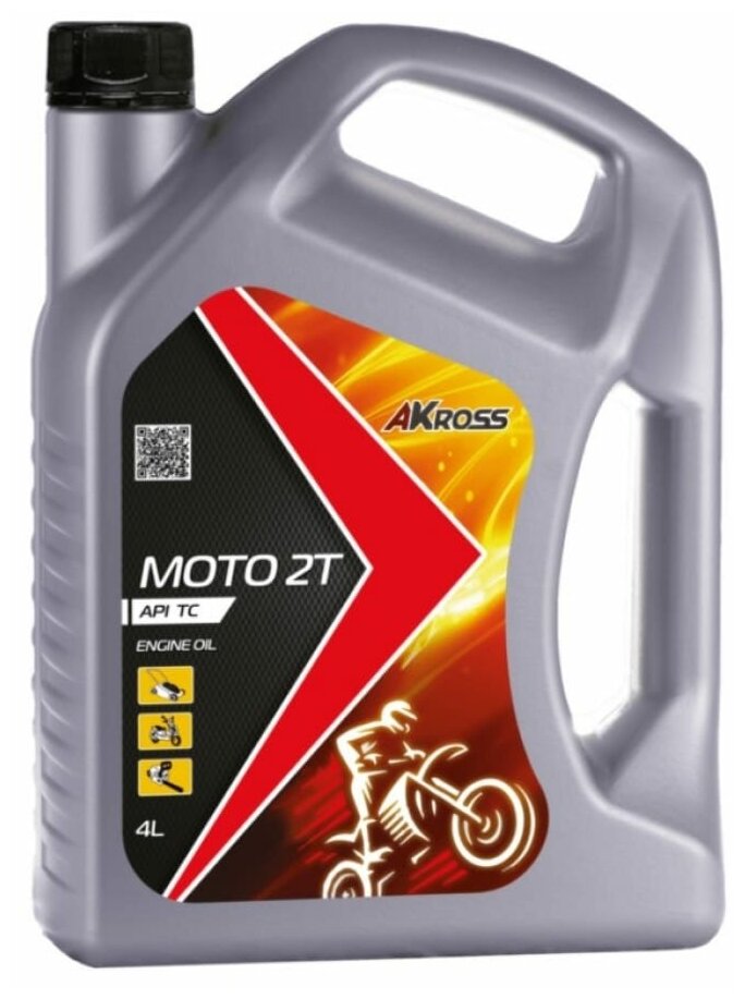 Масло моторное полусинтетическое Moto 2Т ТС AKross AKS0027MOS зимняя для мотоциклов и квадроциклов