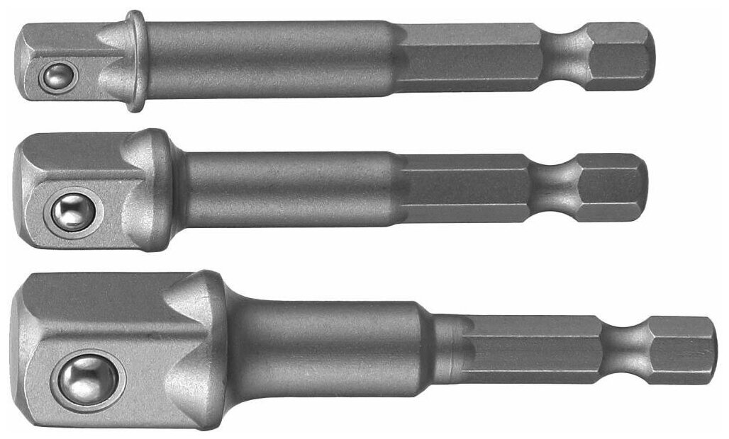 Набор адаптеров для механизированного инструмента, 3 предмета. Ombra