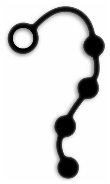 Черная анальная цепочка NEXUS Excite S - 24 см, черный, Унисекс, силикон, 24, 2