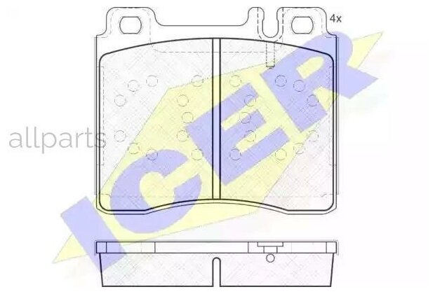 ICER 181158 Тормозные колодки