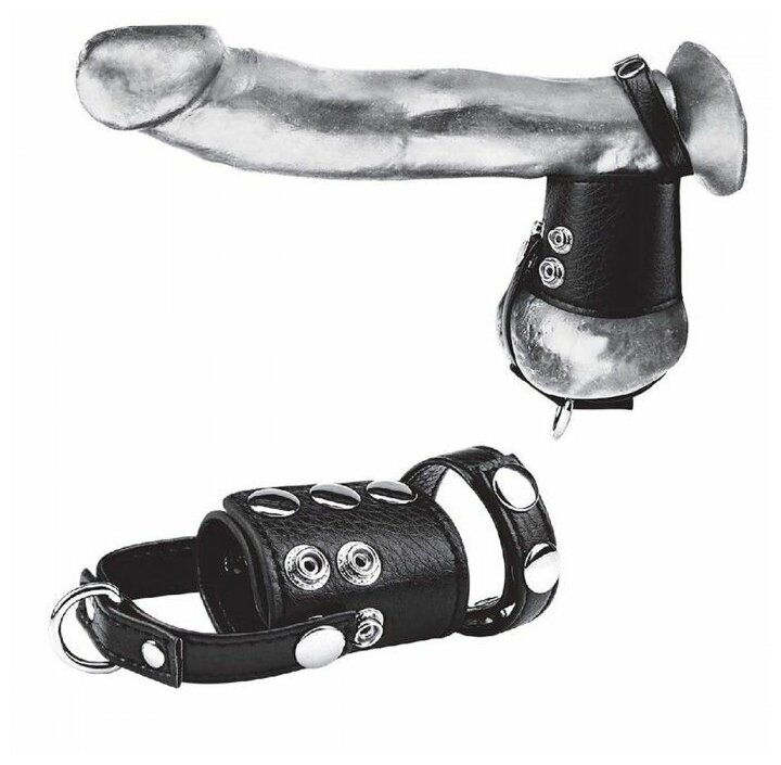 Кольцо на член и мошонку Cock Ring With 2" Ball Stretcher And Optional Weight Ring