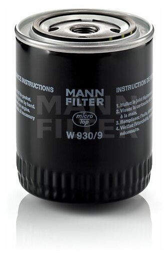 Фильтр масляный для а/м Газ, УАЗ (дв. 406, 405, 409) (MANN) W930/9