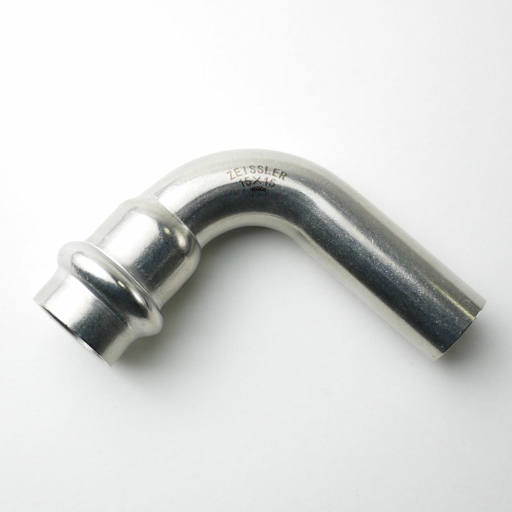 Пресс-отвод 90 х15 из нержавеющей стали однораструбный