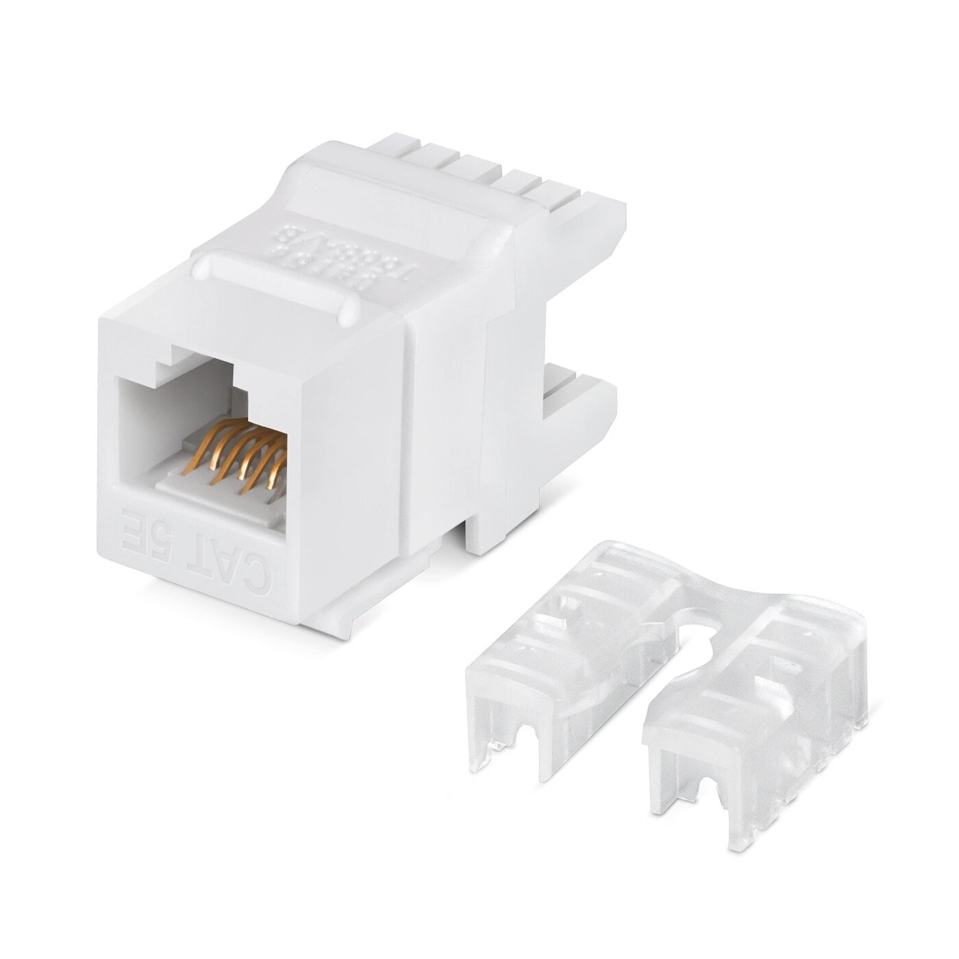 Модуль NTSS (NTSS-KJ-UTP-RJ45-5E-180-WT) информ. KeystoneRJ45 кат.5E UTP бел.