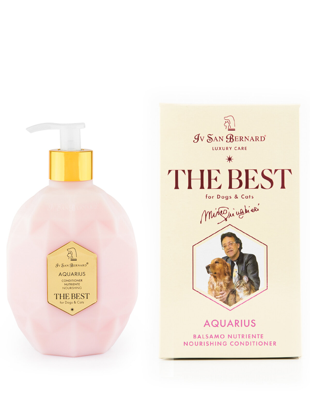 ISB The Best line Aquarius Кондиционер для восстановления и питания шерсти с экстрактом виноградной лозы 500 мл Iv San Bernard 8022767055088