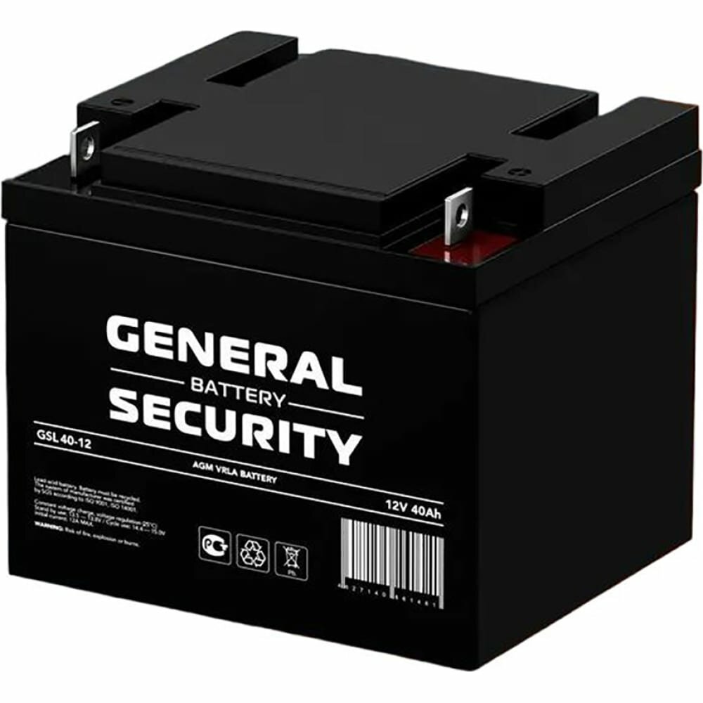 Аккумуляторная батарея General Security GSL40-12 12В, 40 Ач УТ-00000537
