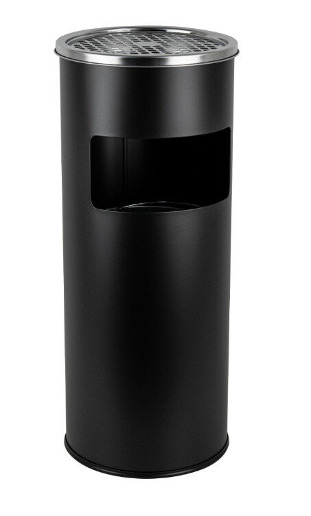 Урна уличная санакс 4019 черная с пепельницей премиум