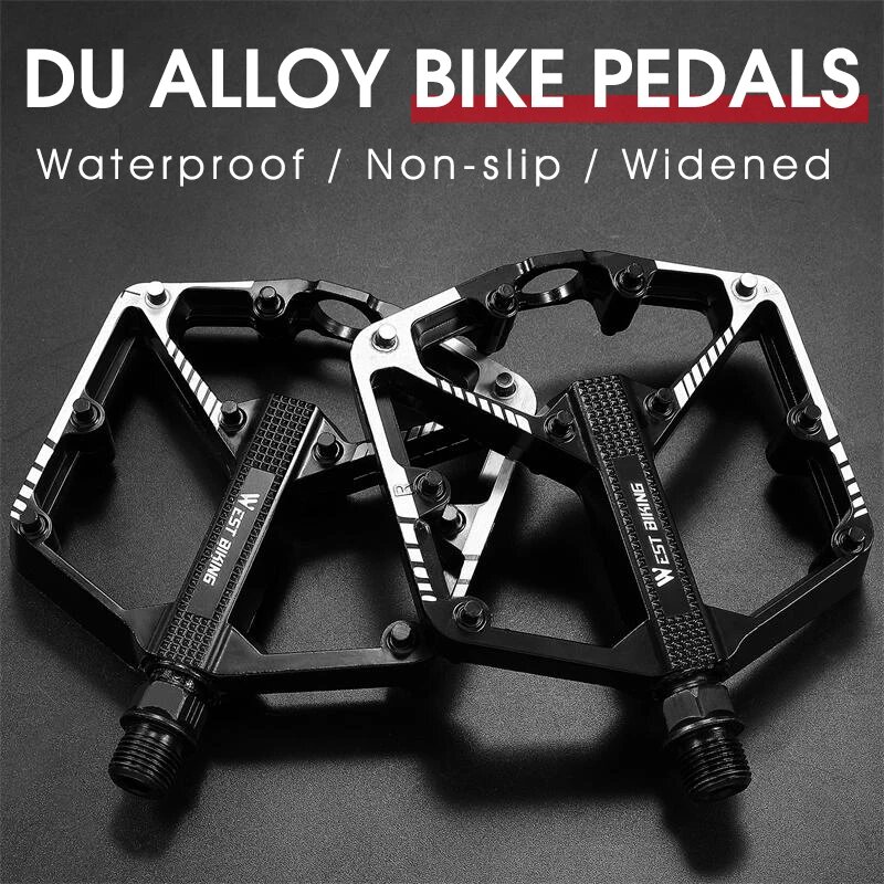 Педали West Biking DU черные из алюминиевого сплава