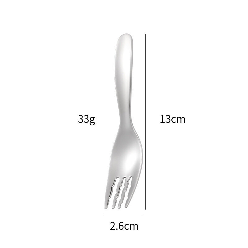 Короткая ручка 316 нержавеющей стали детский вилка для кормления, безопасная посуда, легкая и прочная для младенцев