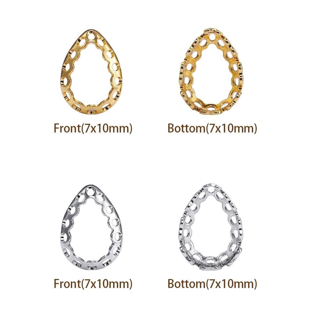 Металлические подвески Drop 7X10MM Gold Base