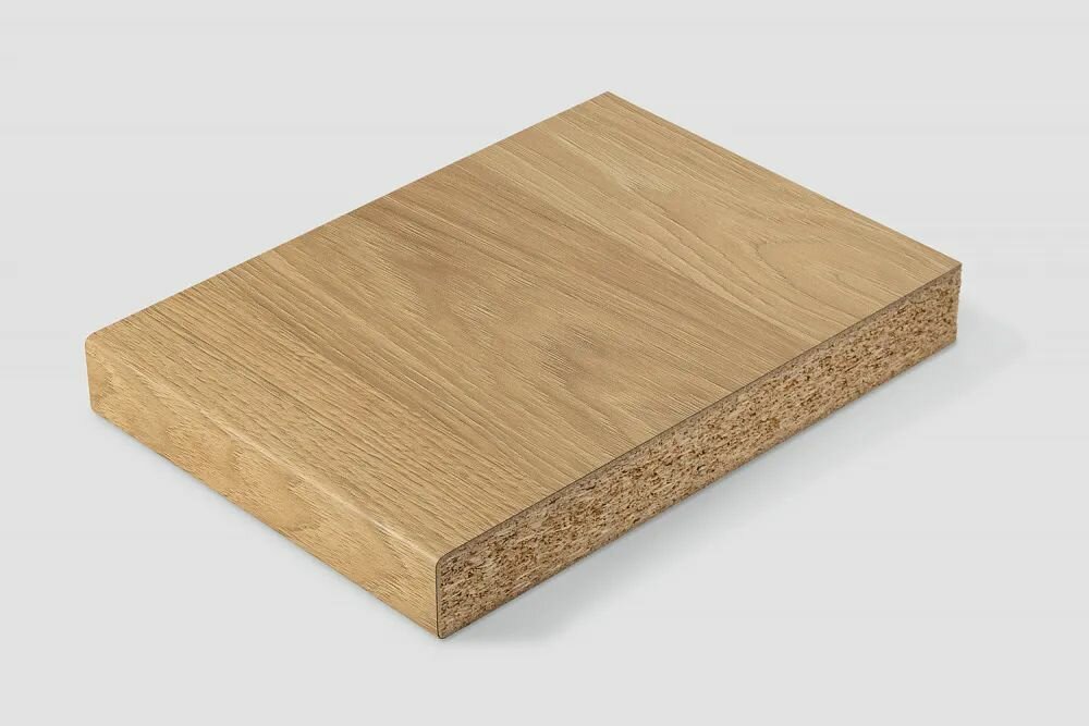 Столешница для кухни Egger 400х600x38мм. Цвет - Гикори натуральный с Металлическими планками