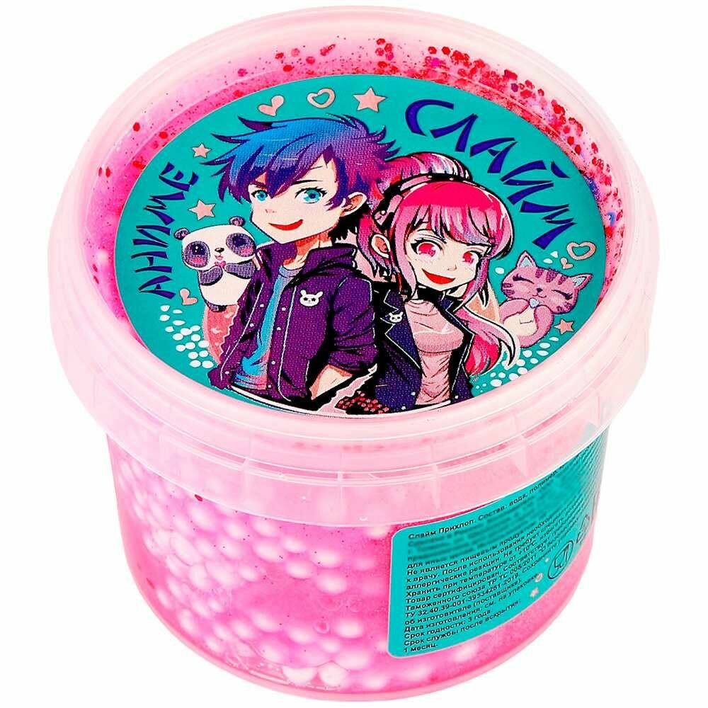 Слайм Прихлоп "Аниме", розовый перламутровый, 340 г (01197)