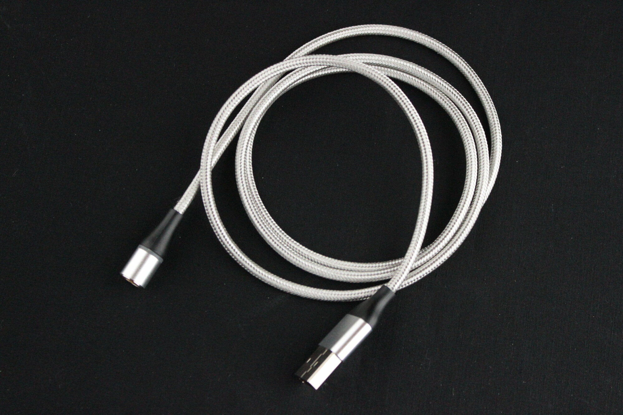 Кабель с магнитным адаптером 7 контактов, без штекера (поддержка данных и быстрой зарядки), серебро