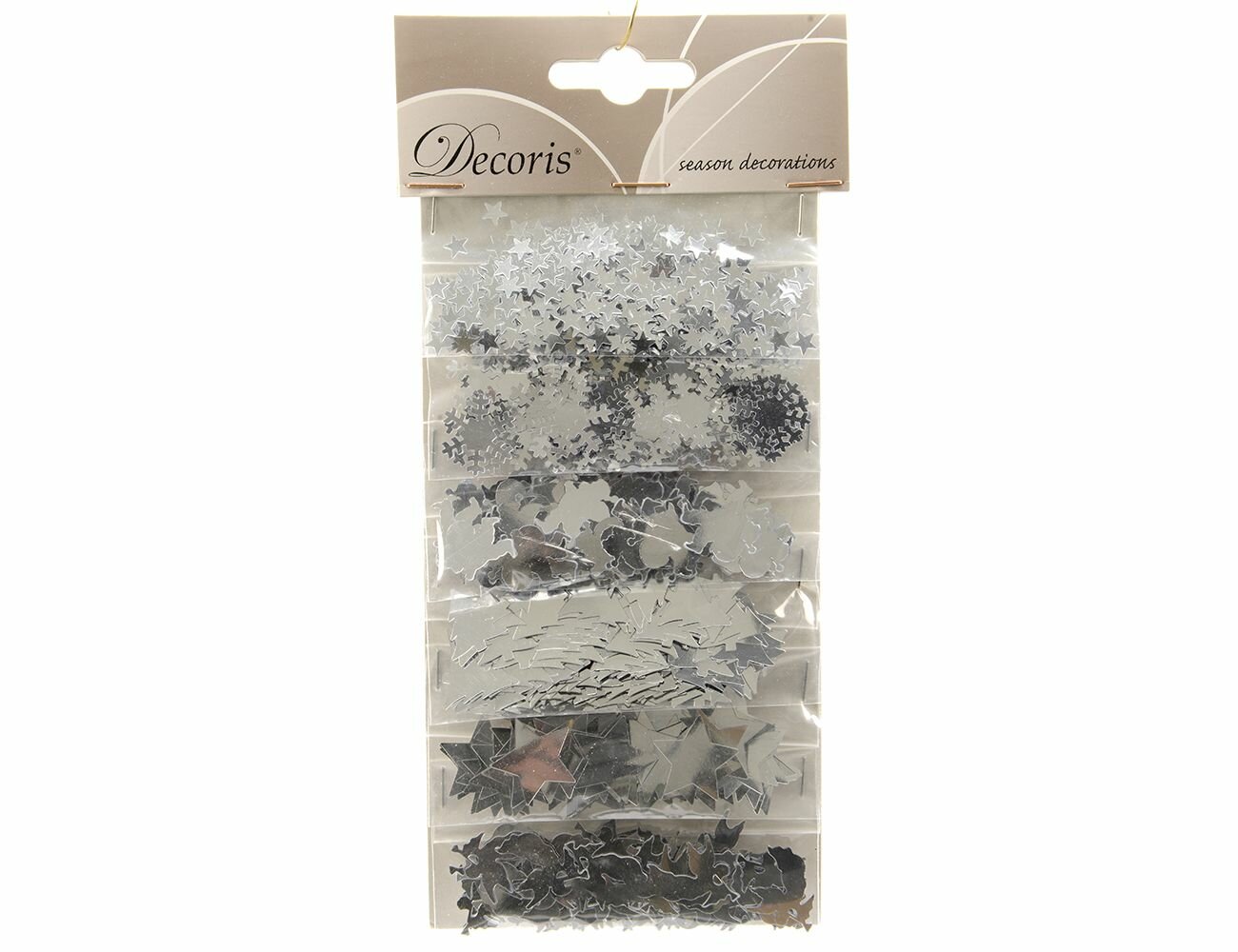 Присыпка-конфетти фигурные блёстки, серебро, Kaemingk 439680