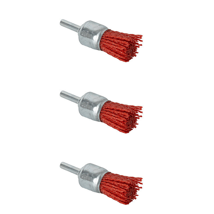 Корщетка для дрели кистеобразная d22 мм нейлоновая (3 шт.)