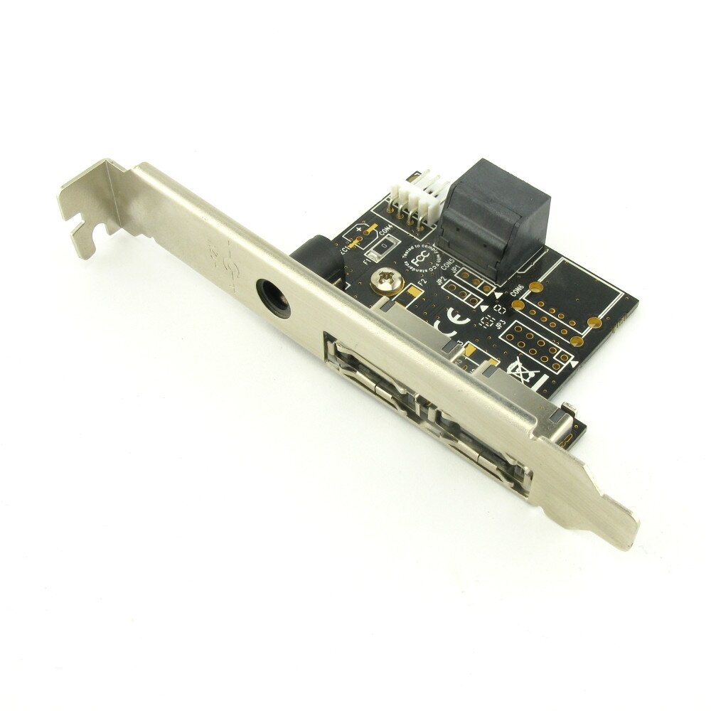 Кабель (планка) 2xeSATA+ разъем питания DC+12V/3A (подключение eSATA к внутренним SATA) (BS2D-V1T-02Z1D)