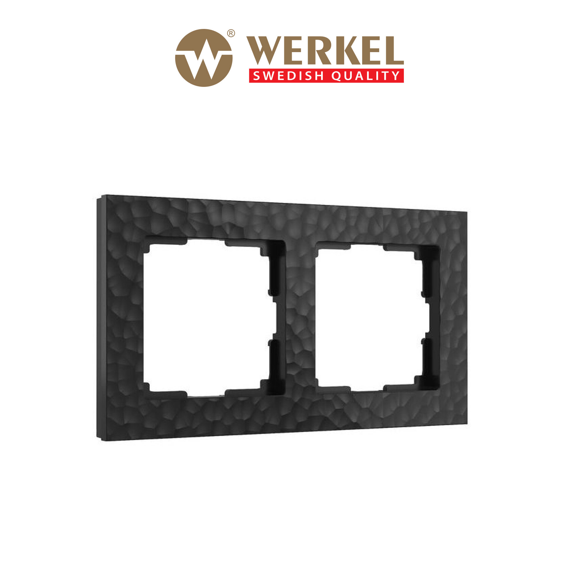 Рамка на 2 поста Werkel Hammer W0022408, цвет черный - комплект 2 шт.