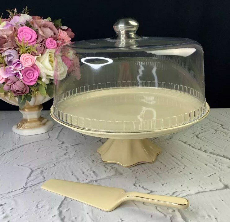 Тортовница с крышкой и лопаткой MARZIPAN Фарфор 205-148 118-205-148