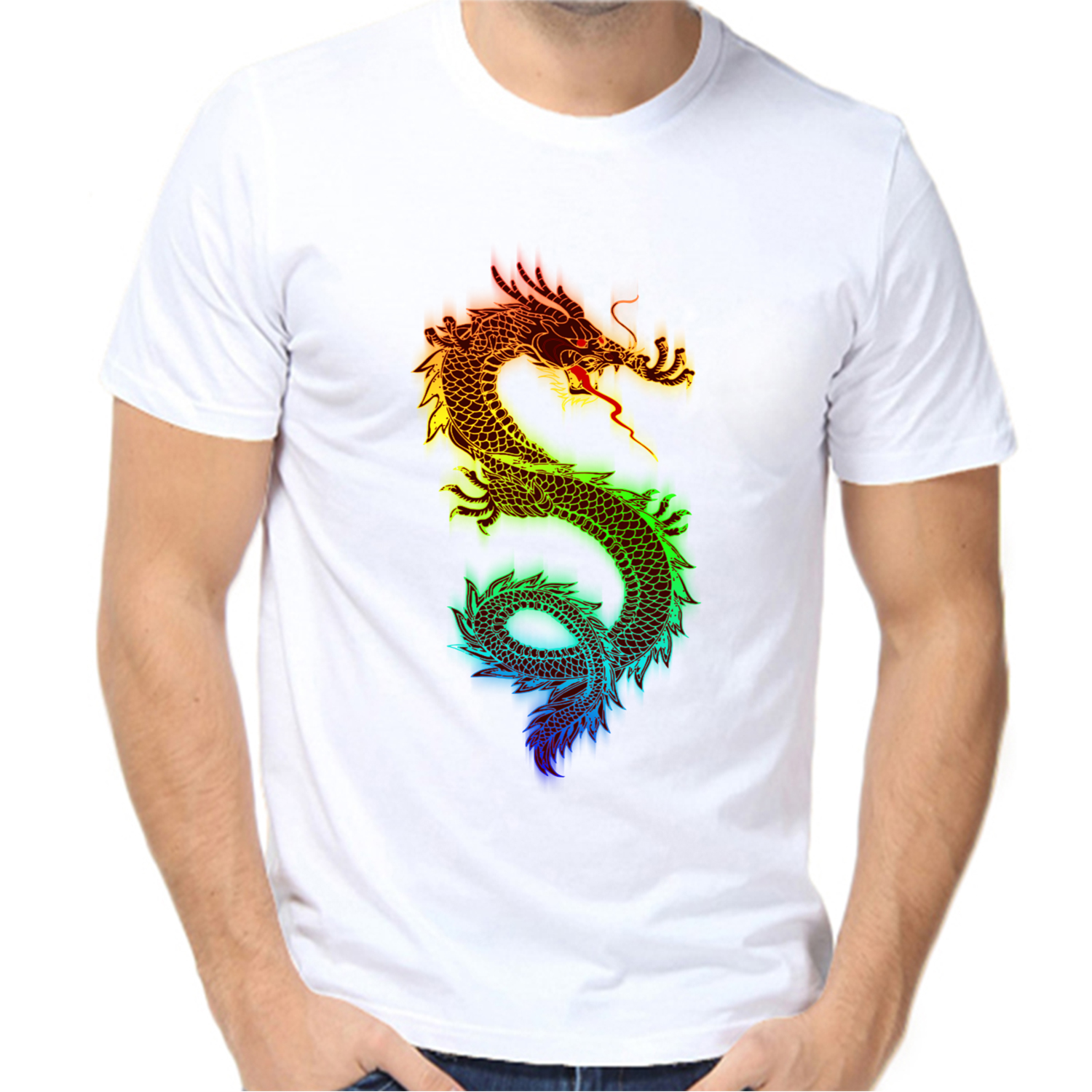 Футболка с японским драконом