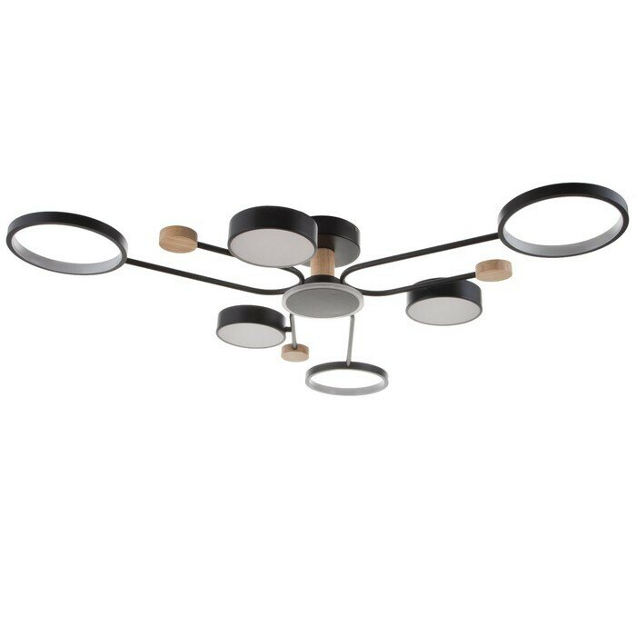 Люстра с ПДУ 2298/7BK LED 156Вт 3000-6000К черный 105х99х15 см