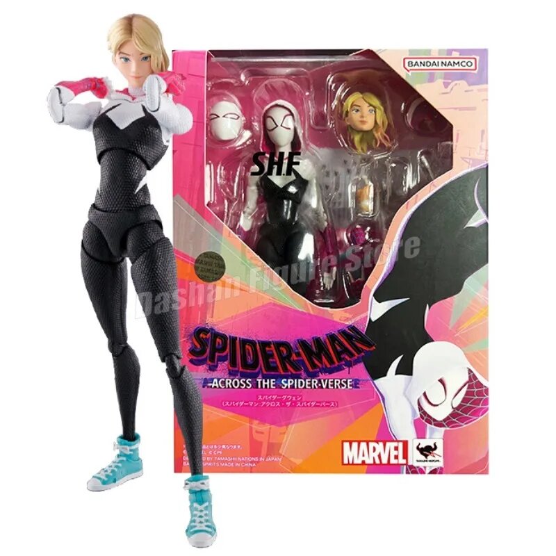 Фигурка SHF Майлз Моралес и Гвен Стейси Bandai Розовый, Gwen with box