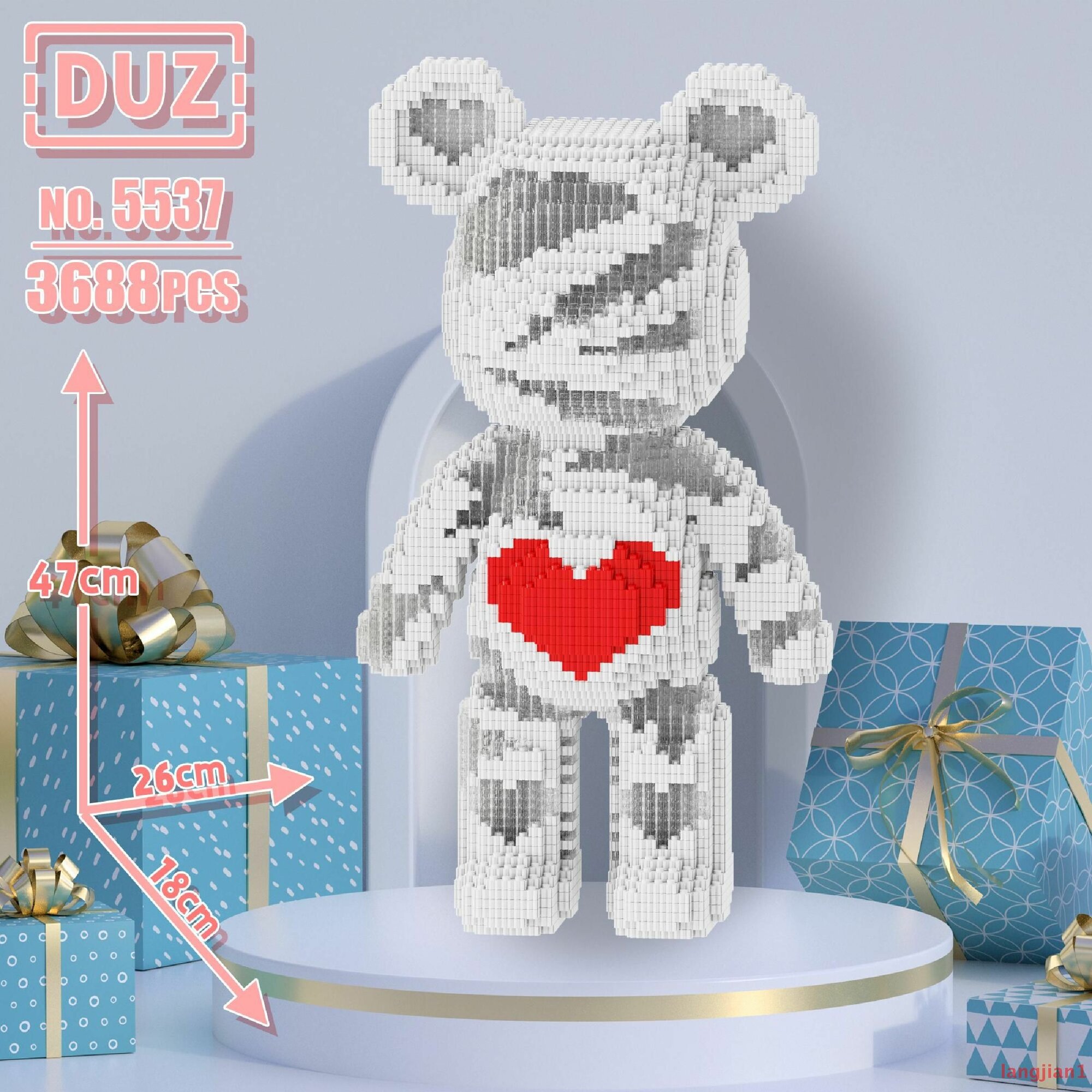 DUZ конструктор /3D KAWS игрушка-медведь, лего совместимый