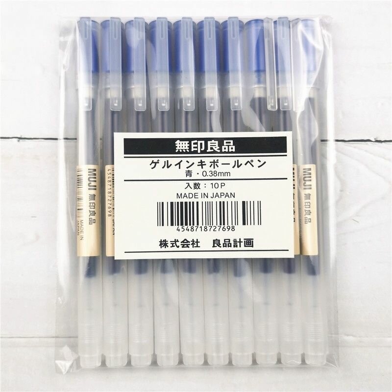 10 палочек Muji Гелевая ручка-новая версия 0.5mm синий