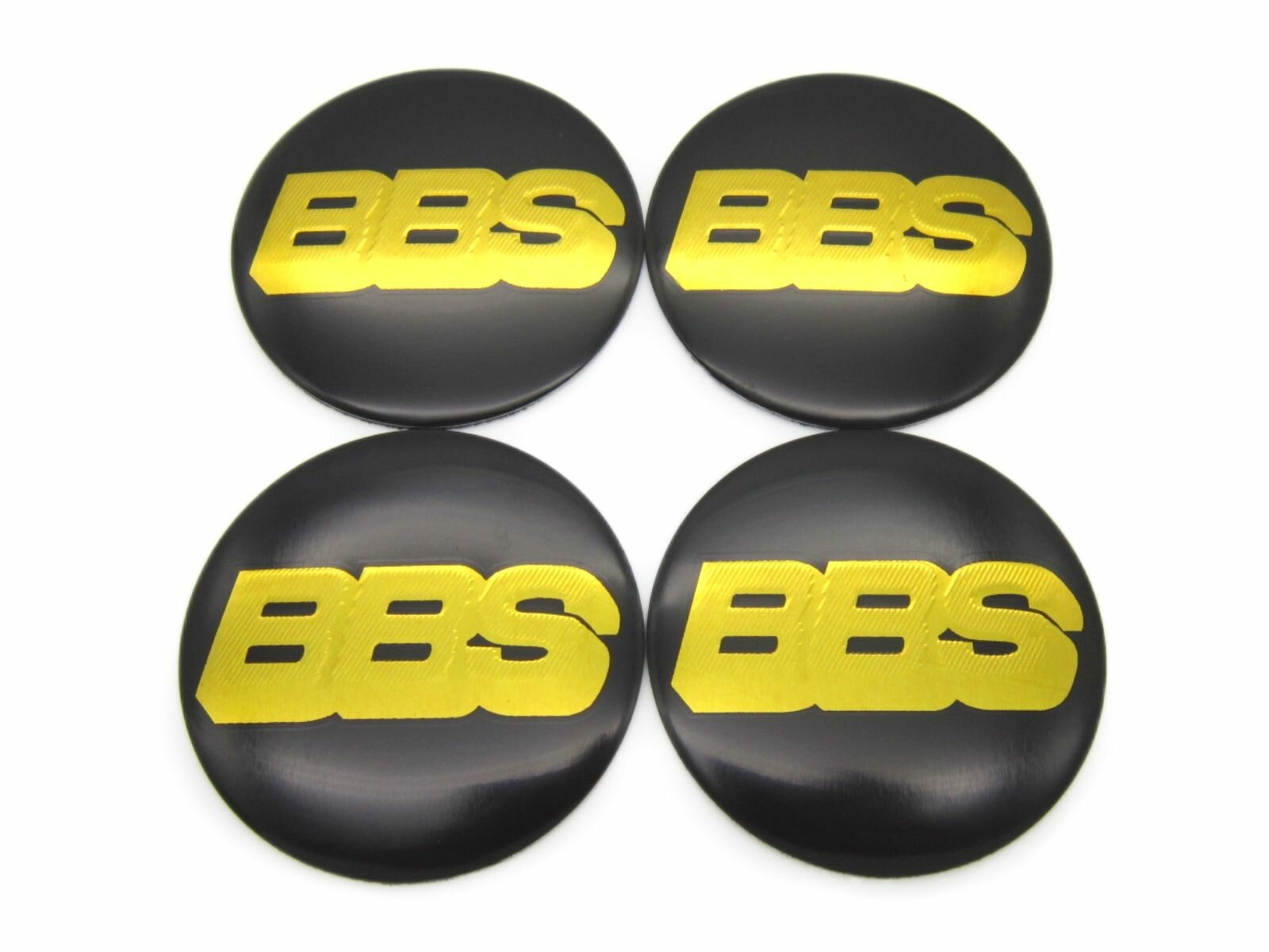 Наклейки на колесные диски BBS black/gold D-56 mm