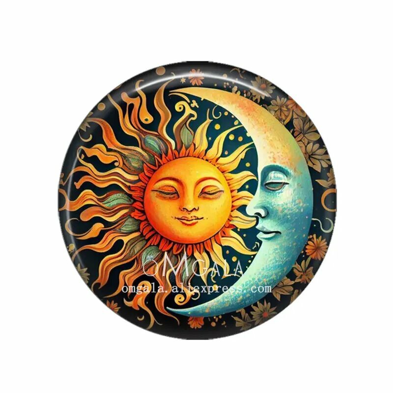 Кабошон Sun and Moon 20mm, Цвет D