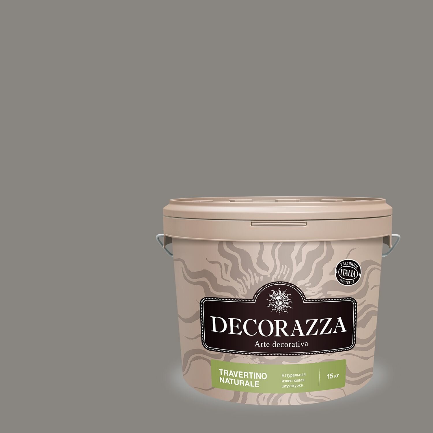 Декоративная известковая штукатурка с эффектом камня Decorazza Travertino Naturale (15кг) TRN 10-19