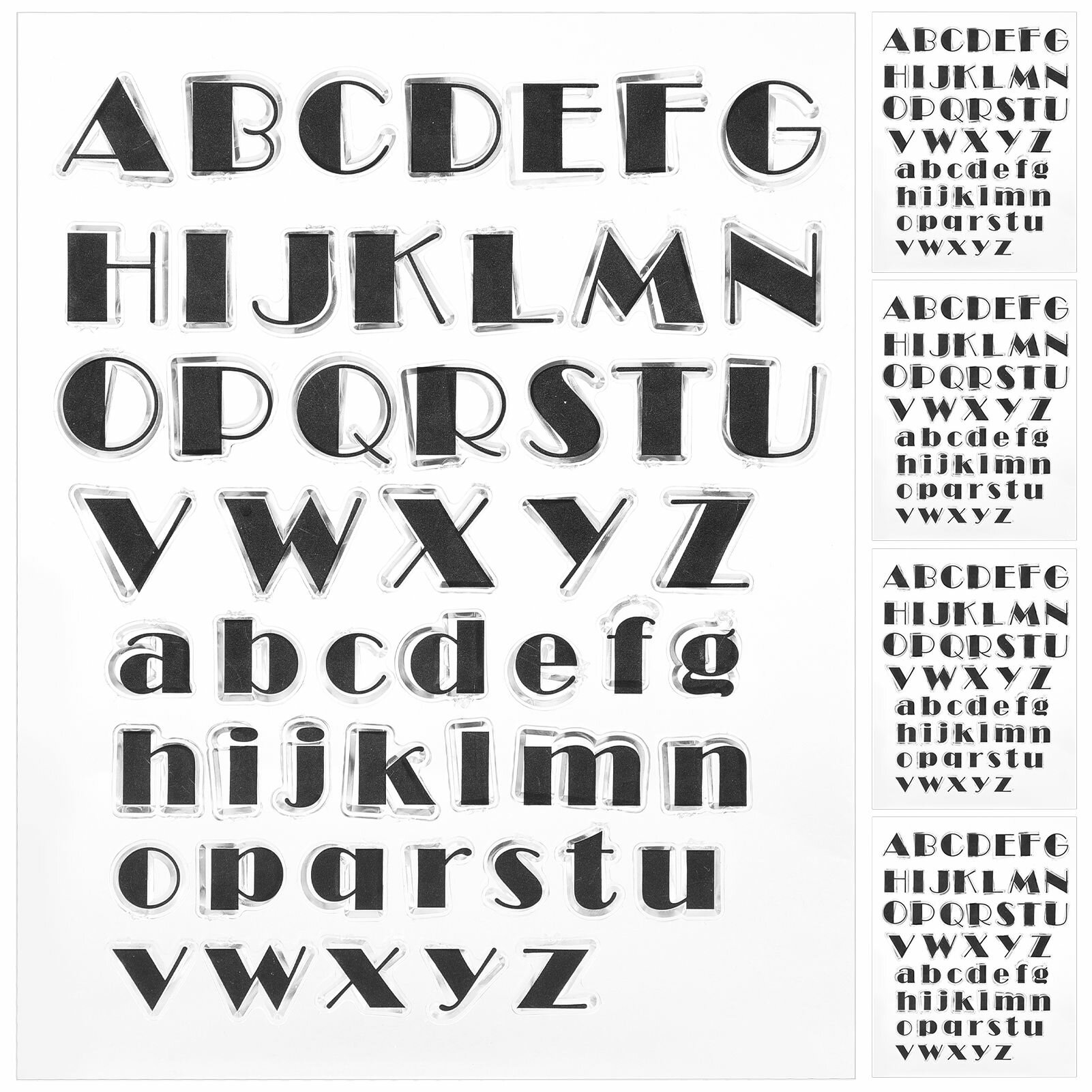 5 штампов TPR с заглавными буквами алфавита