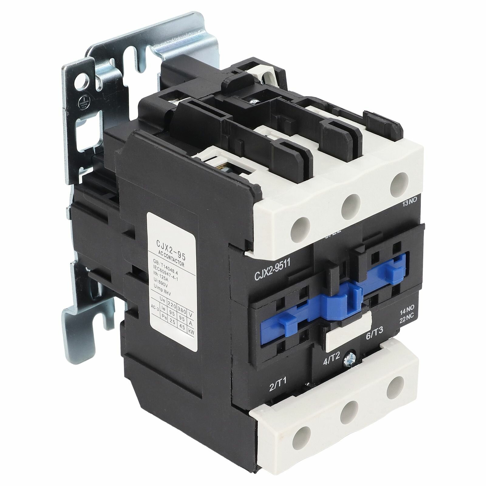 Электрический контактор 95A, пром. контактор переменного тока, огнестойкий АБС-корпус, AC220V