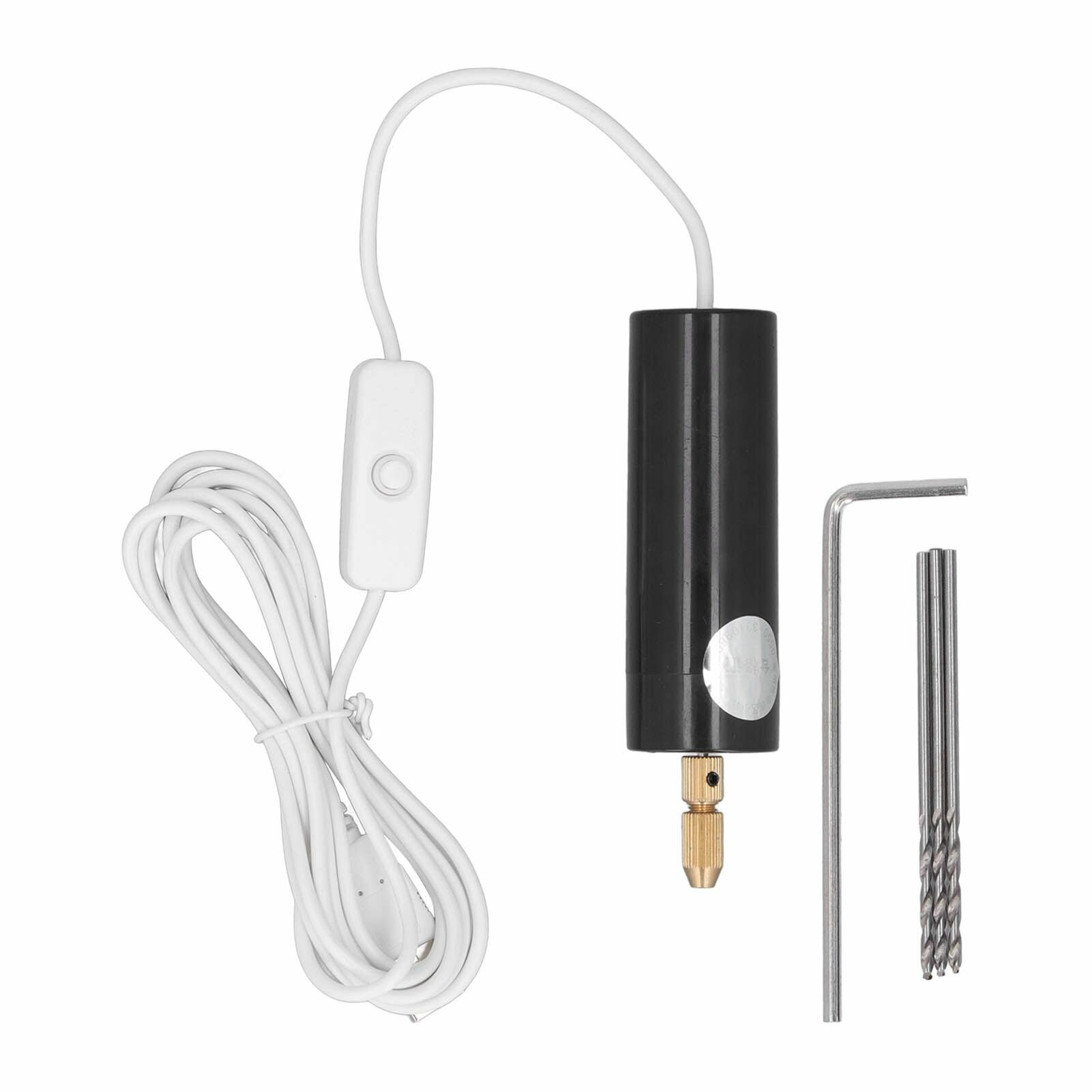 Электрическая мини-ручная дрель, набор, мини-ручная дрель со сверлами, шестигранный ключ для художественных ремесел, изготовление ювелирных подвесок своими руками